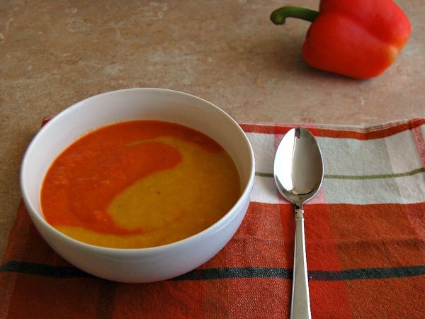 Red and Yellow Bell Pepper Soup by The Redhead Baker