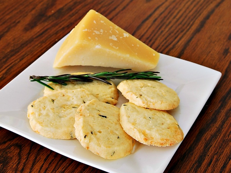 Rosemary-Parmesan Shortbread Cookies by The Redhead Baker