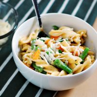 Spring Vegetable Carbonara by The Redhead Baker