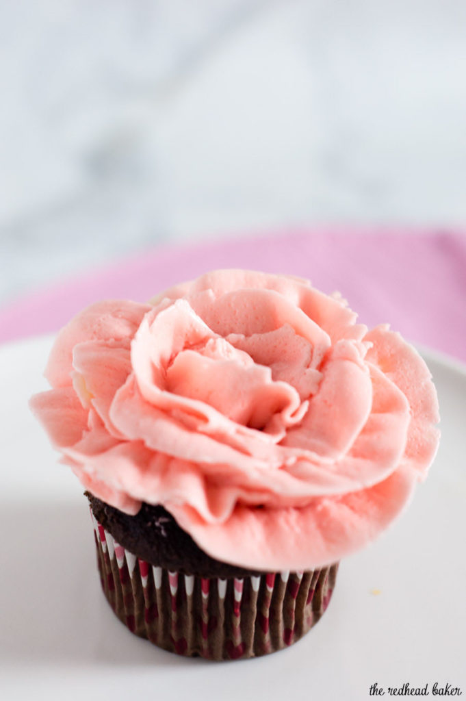 How to Make Rose Cupcakes Tutorial by The Redhead Baker
