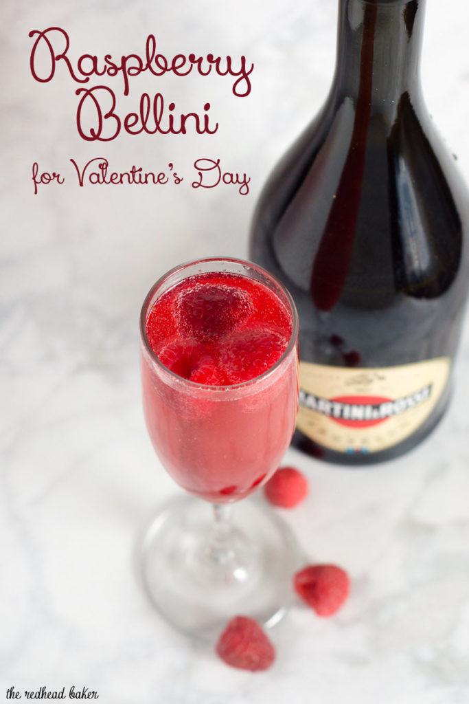 Raspberry Bellini for Valentine's Day by The Redhead Baker