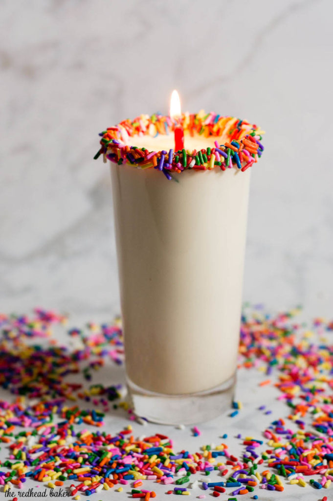 Birthday Cake Milkshake Recipe by The Redhead Baker