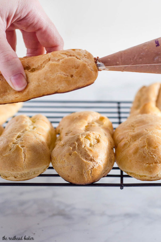 Mocha Eclairs Recipe by The Redhead Baker for #BrunchWeek