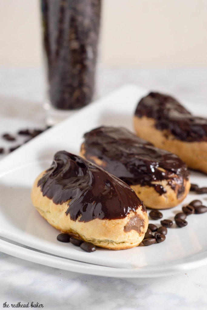 Mocha Eclairs Recipe by The Redhead Baker for #BrunchWeek