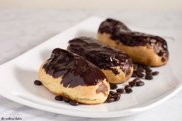 Mocha Eclairs Recipe by The Redhead Baker for #BrunchWeek