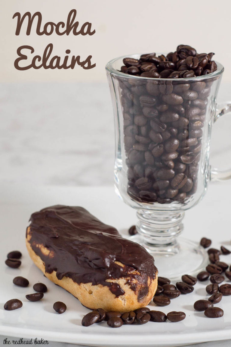 Mocha Eclairs Recipe by The Redhead Baker for #BrunchWeek