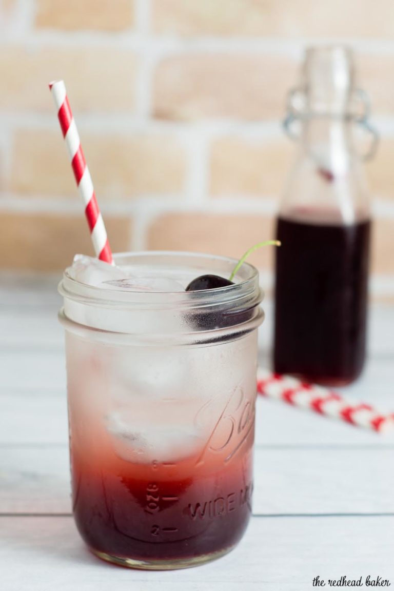 Cherry Shrub Syrup Recipe by The Redhead Baker