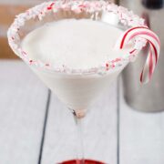 Candy Cane Martini Recipe by The Redhead Baker for #ProgressiveEats
