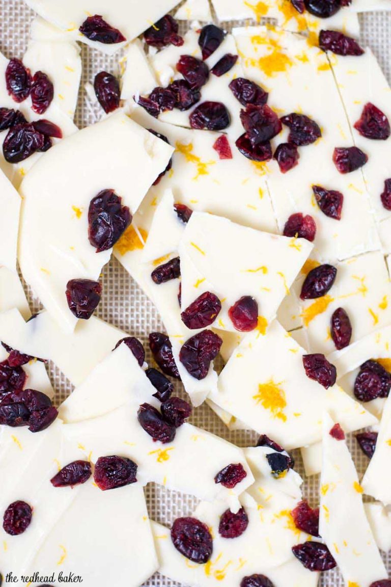 Cranberry-Orange Bark Recipe by The Redhead Baker #FoodGifts