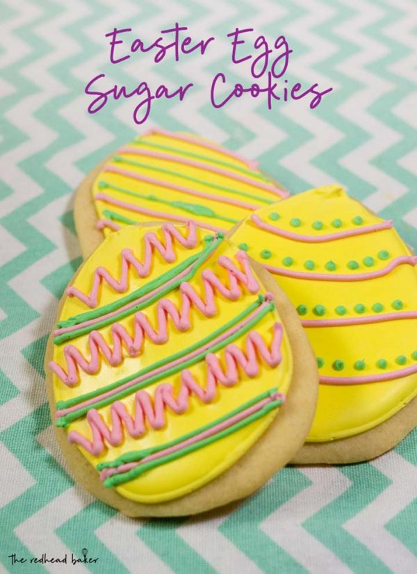 Easter Egg Sugar Cookies Tutorial by The Redhead Baker