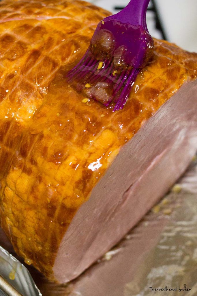 Peach and Riesling Glazed Ham Recipe by The Redhead Baker