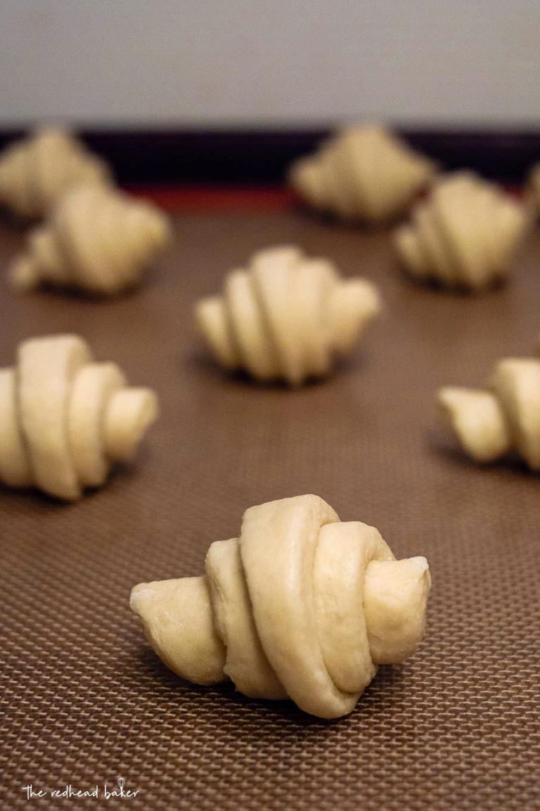 Mini Butter Croissants by The Redhead Baker for #BastilleDayRecipes