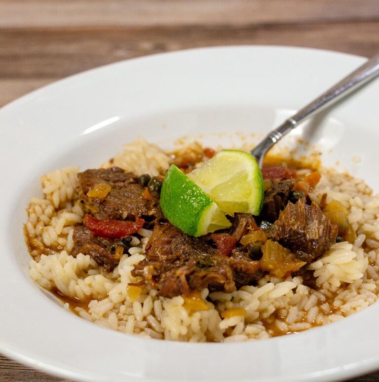 Ropa vieja is a Cuban dish loaded with shredded beef and vegetables ...
