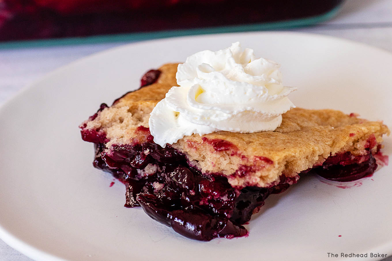 Easy Homemade Cherry Cobbler Recipe by The Redhead Baker