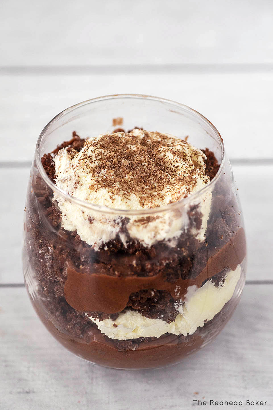 Easy No-Bake Triple Chocolate Trifles for Two by The Redhead Baker