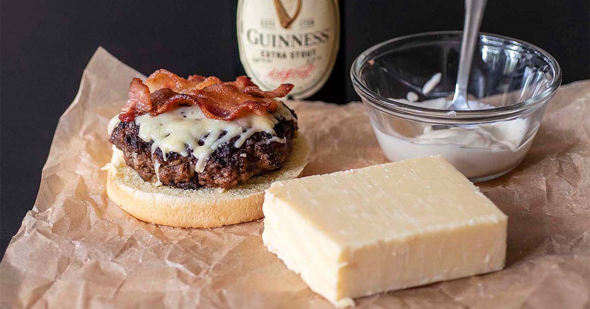 Irish Stout Burgers with Cheddar and Bacon — The Redhead Baker