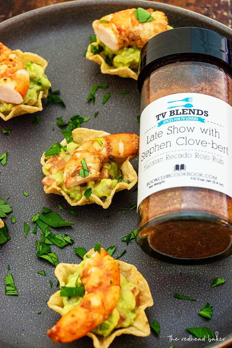 Recado Rojo Shrimp and Guacamole Bites — The Redhead Baker