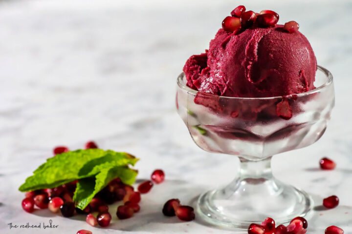 Pomegranate Sorbet — The Redhead Baker